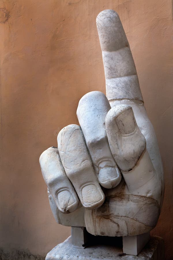 Right Hand of the Colossus of Constantine Stock Photo - Image of marble ...