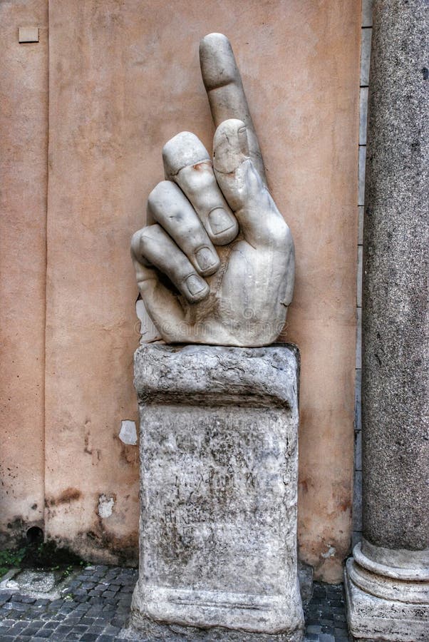 Capitoline Museums of Rome: Statues in the Courtyard Stock Photo ...