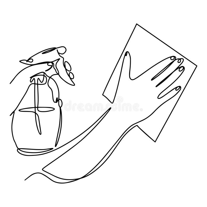 Right Hand Holding a Mirror Cleaning Cloth, Left Hand Holding a Spray ... Right Hand Holding a Mirror Cleaning Cloth, Left Hand Holding a Spray ...