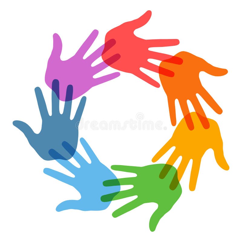 Right Hand Print Icon 7 Colors Stock Vector - Illustration of creative ...