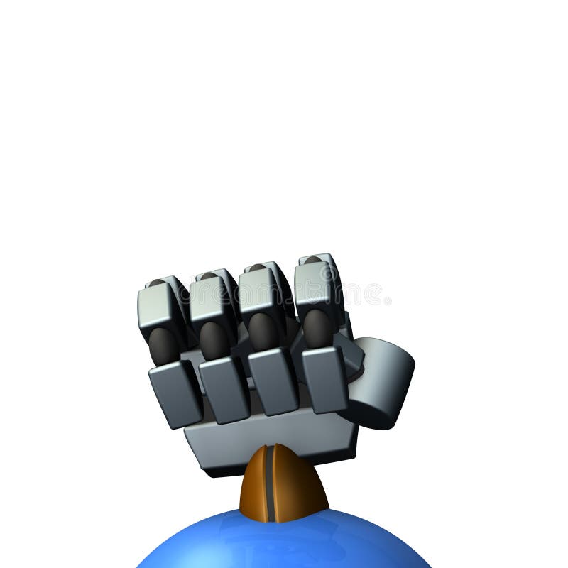 Right Hand of the Robot. His Fist Stock Illustration - Illustration of ...