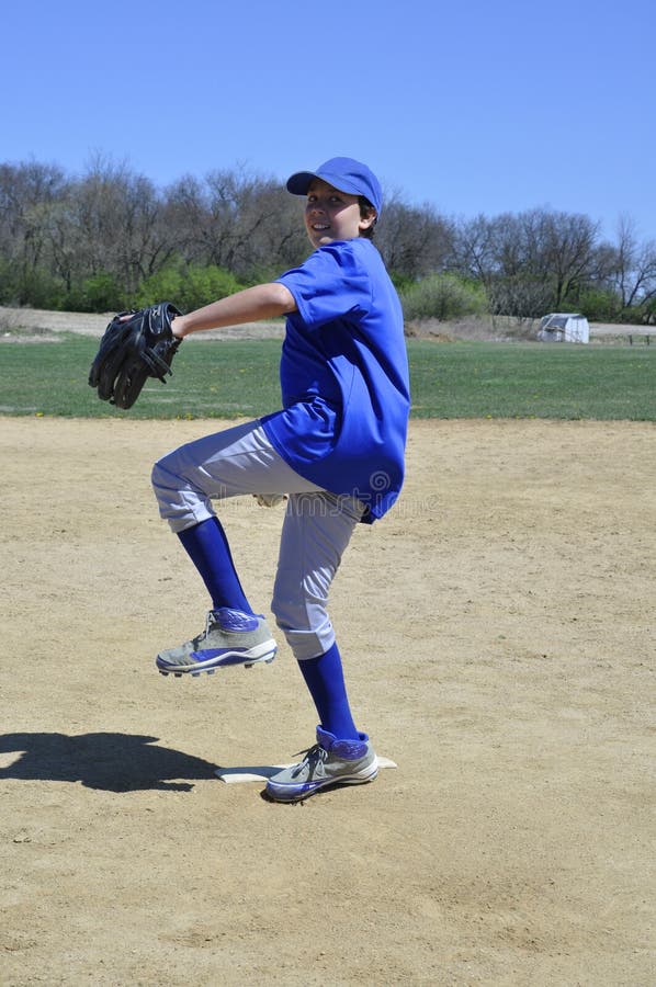 Little League Baseball Pitcher Stock Photo - Image of baseball ...