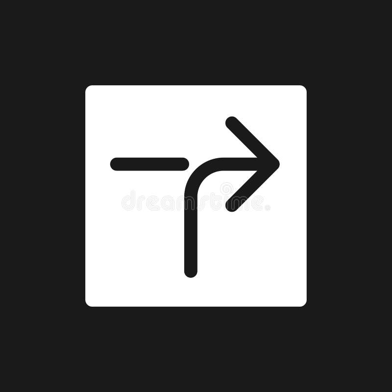Right Horizontal Alignment Sign Dark Mode Glyph Ui Icon Stock Vector ...