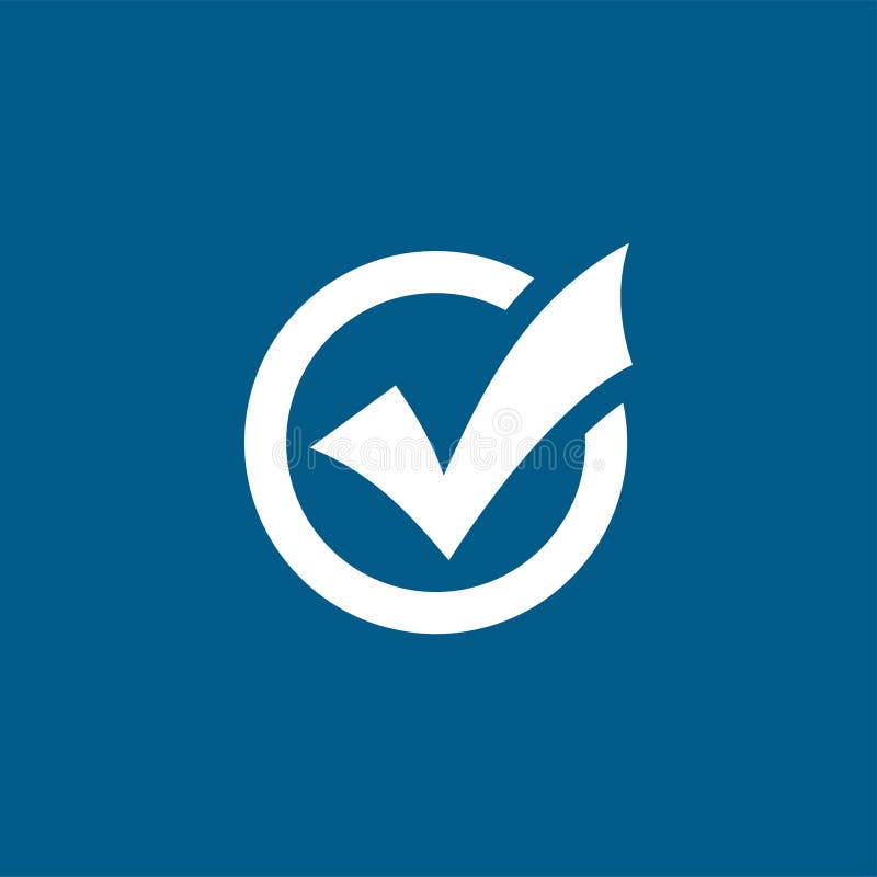 Right Icon on Blue Background. Blue Flat Style Vector Illustration ...