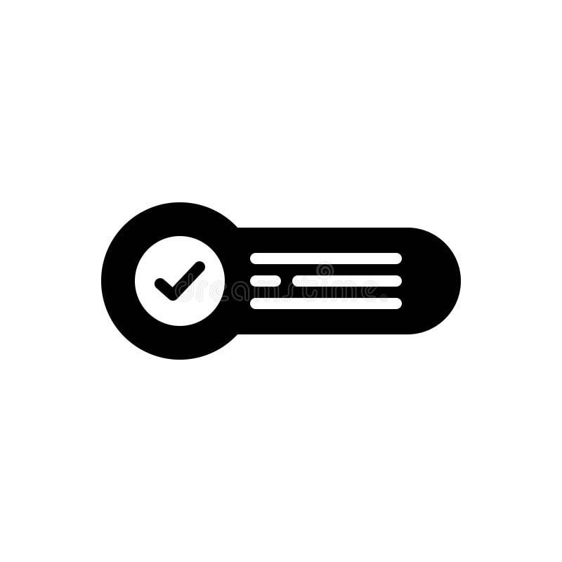 Black Solid Icon for Right, Correct and Good Stock Illustration ...