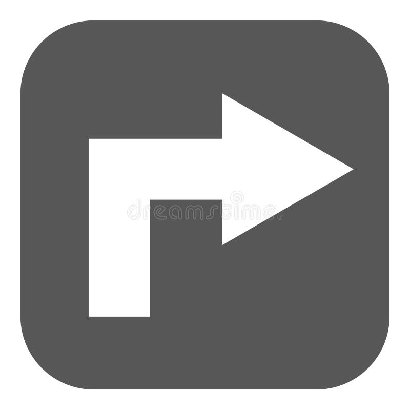 The Right Icon. Direction and Arrow, Navigation Symbol Stock ...
