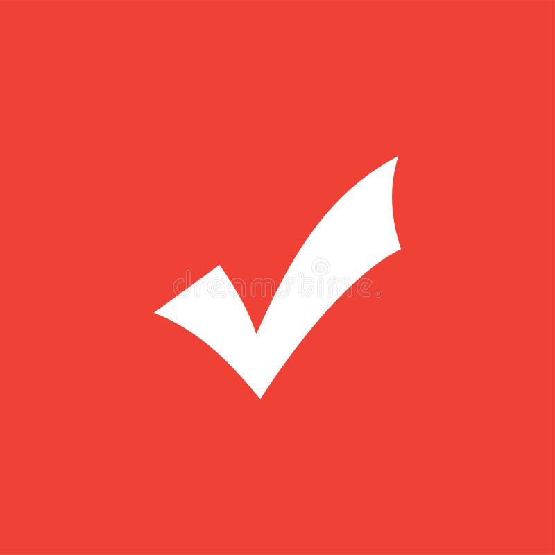 Right Red Icon on White Background. Red Flat Style Vector Illustration ...