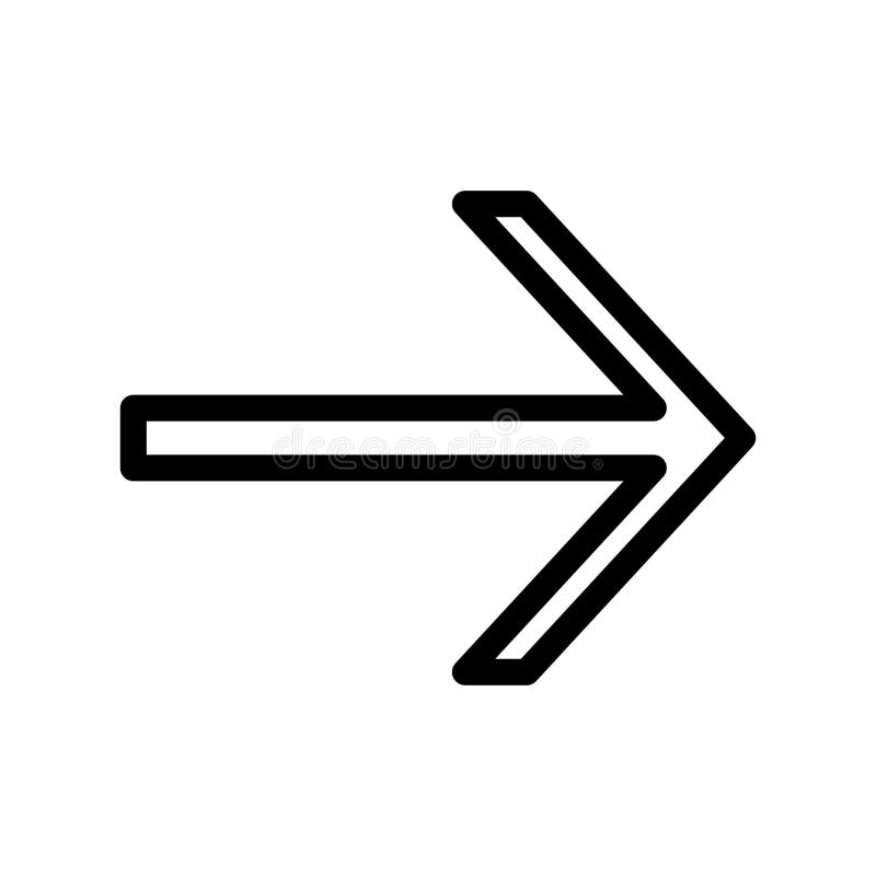 Right Icon Vector Sign and Symbol Isolated on White Background Stock ...