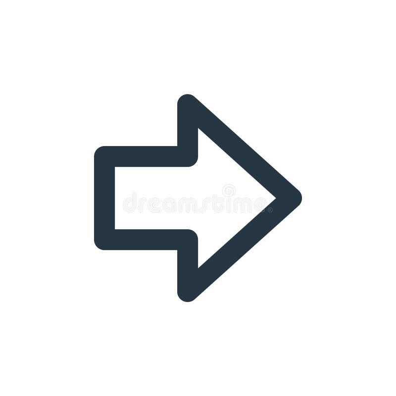 Right Icon Vector from User Interface Concept. Thin Line Illustration ...