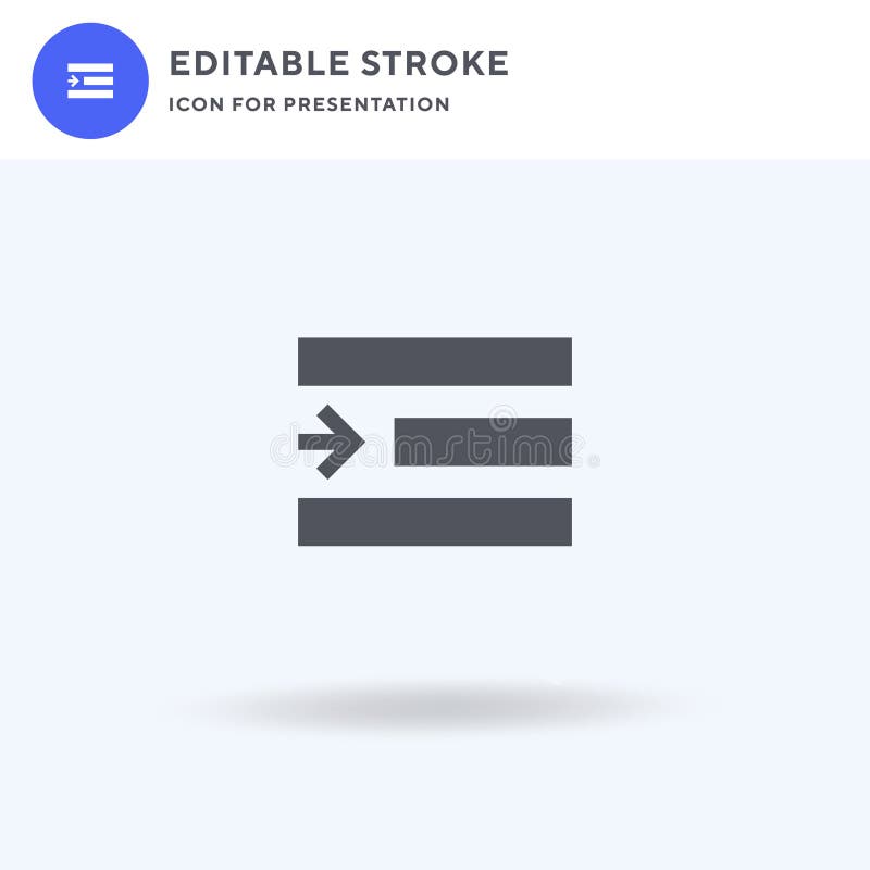 Right Indent Icon Vector, Filled Flat Sign, Solid Pictogram Isolated on ...