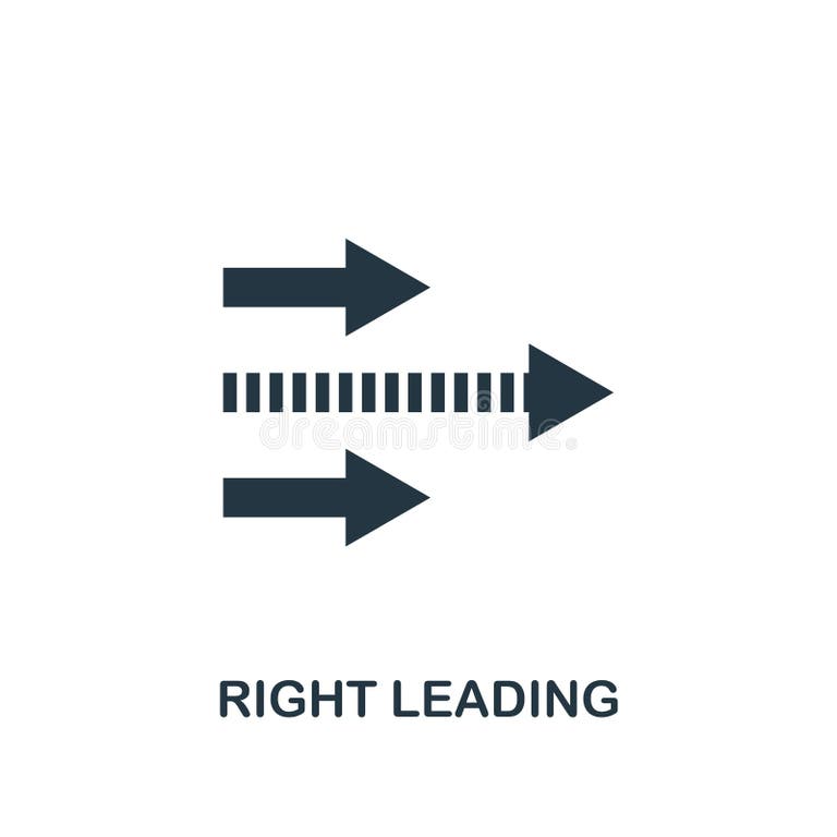 Right Leading Icon. Creative Element Design from Productivity Icons ...