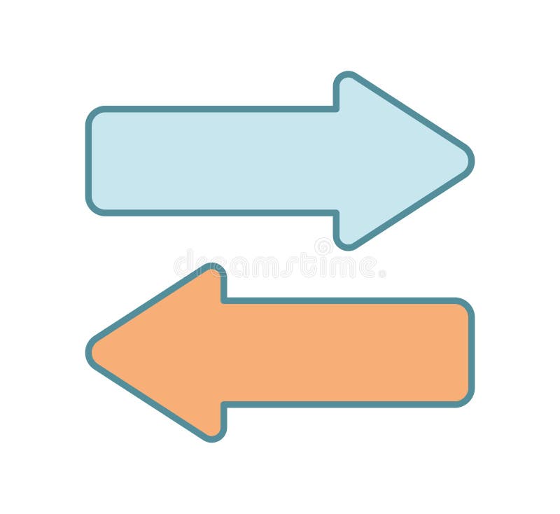 Right and left arrows stock vector. Illustration of simple - 216644925