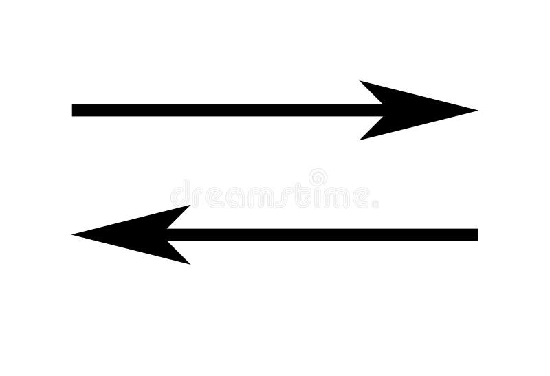 Right and Left Black Arrow Vector Eps Stock Vector - Illustration of ...