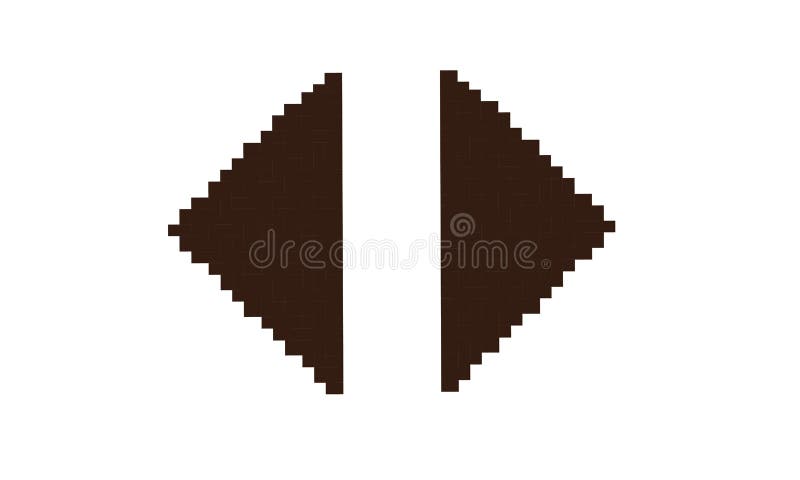 Right and Left Cursor Pixel Stock Illustration - Illustration of ...