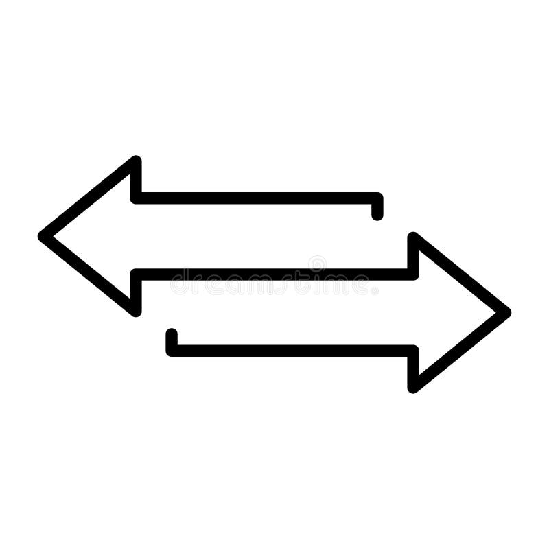 Right And Left Linear Arrows Vector Arrows Stock Illustration