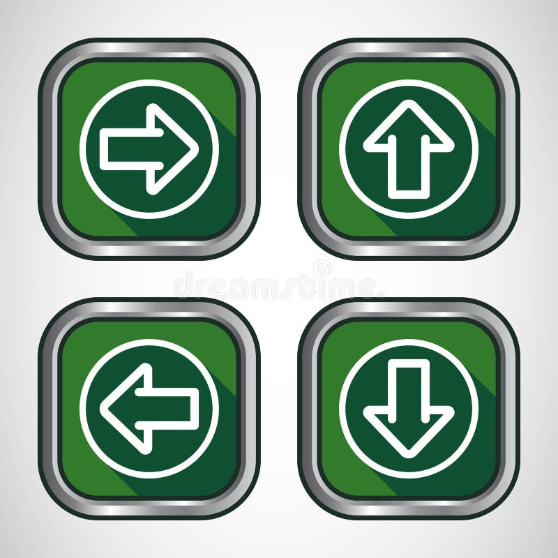 Right, Left, Up, Down Arrow Icon Design Illustration, Arrow Sign for ...