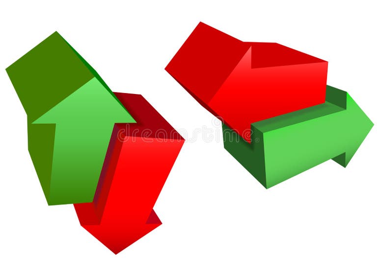 Green Up Red Down Arrow Stock Illustrations – 1,849 Green Up Red Down ...