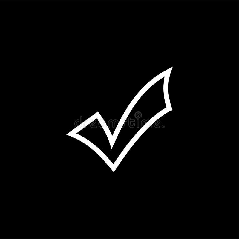 Right Line Icon on Black Background. Black Flat Style Vector ...