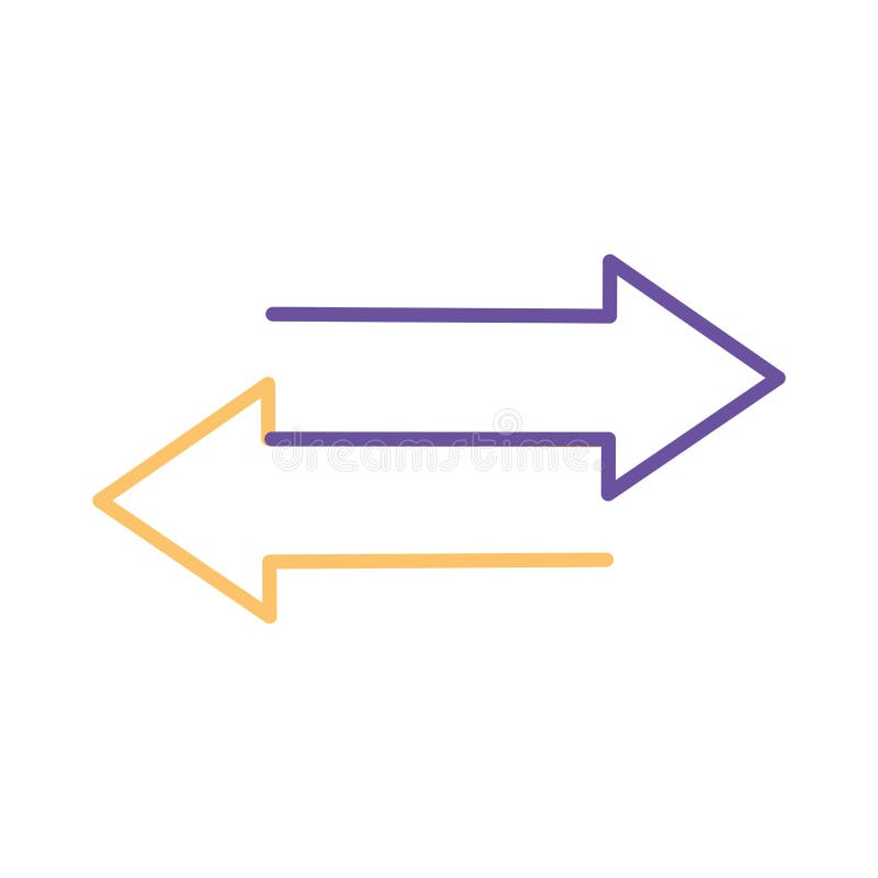 Right and Link Arrow Line Style Icon Vector Design Stock Vector ...