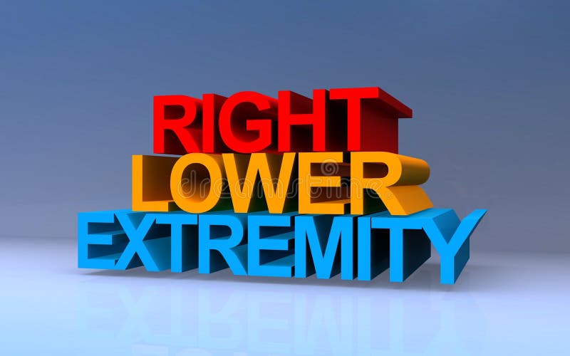 Right Lower Extremity on Blue Stock Image - Image of ligaments, lower ...