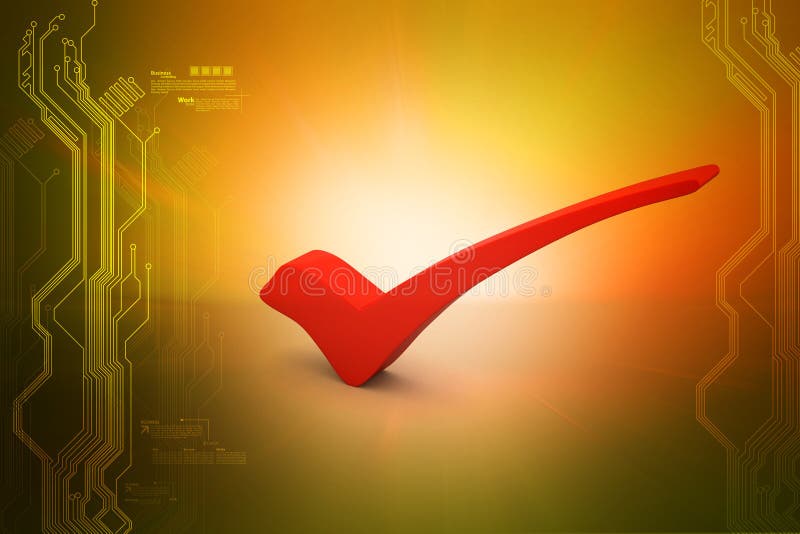 3d Man with Right Mark, Success Concept Stock Illustration ...