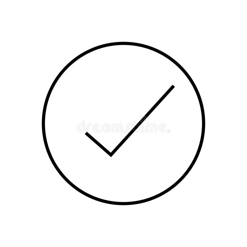 Right mark icon design stock vector. Illustration of completed - 247253068