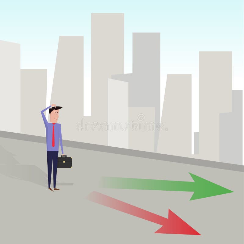 The right path stock vector. Illustration of businessman - 47391768