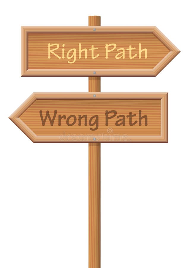 Right Path Street sign stock vector. Illustration of informative - 15007252