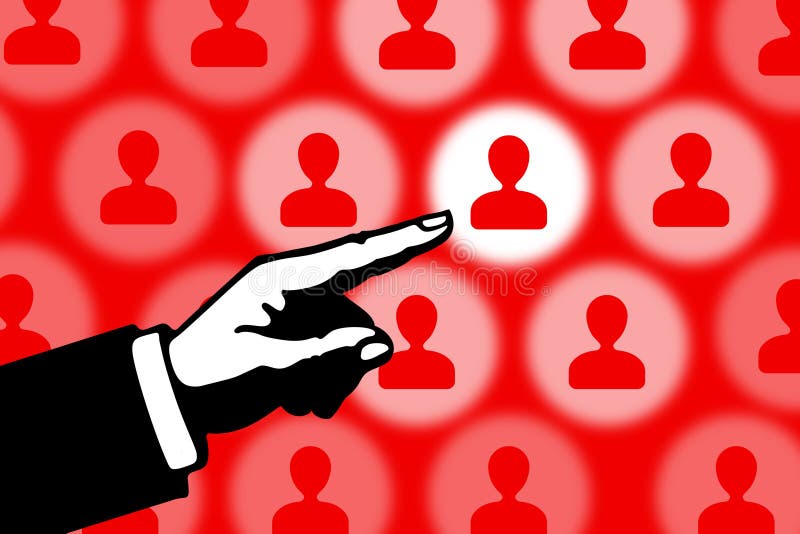 Finding the right person stock illustration. Illustration of candidate ...