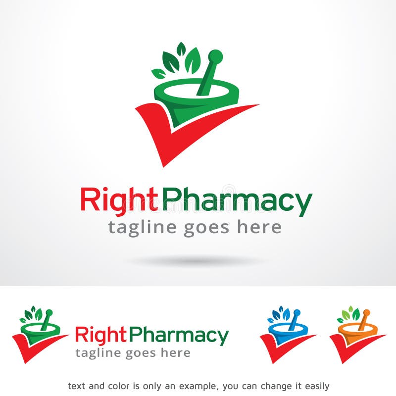 Right Pharmacy Logo Template Design Vector Stock Vector - Illustration ...