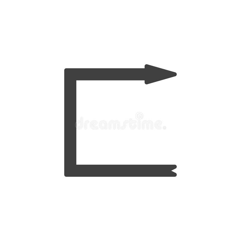 Right Pointer Arrow Vector Icon Stock Vector - Illustration of simple ...