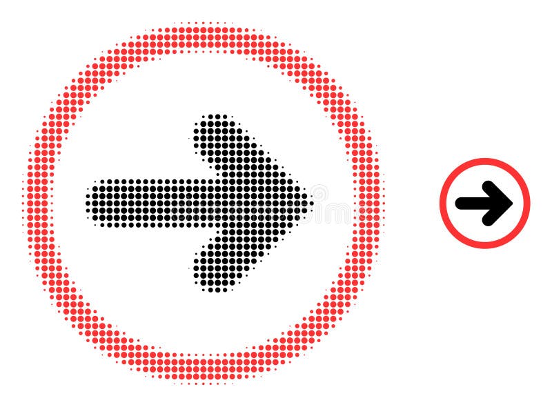 Right Pointer Halftone Dot Icon Stock Illustration - Illustration of ...