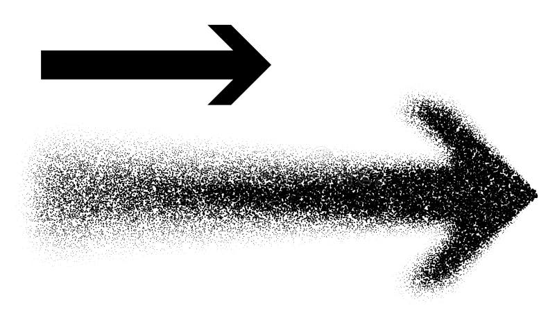 Fading Right Arrow in Dot Art and Solid Style Stock Vector ...