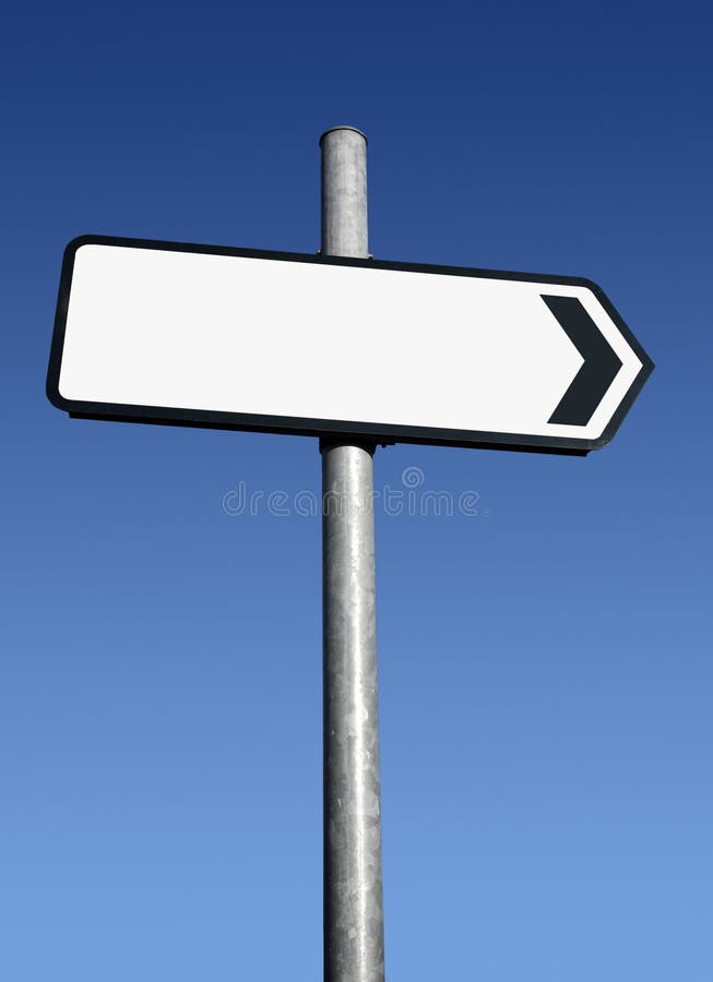 Blank two way signpost stock photo. Image of advertise - 1478582