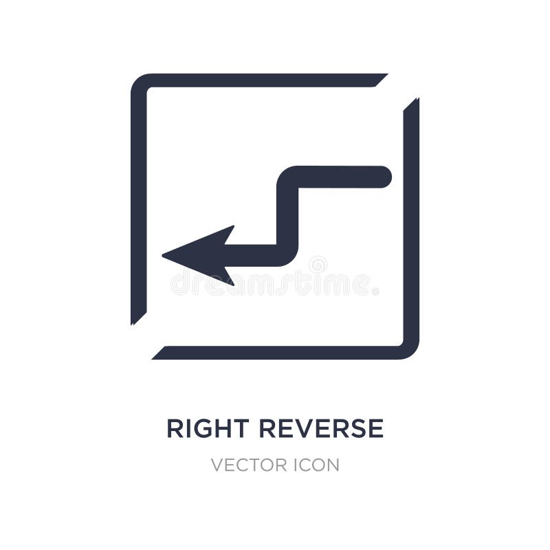 Right Reverse Curve Icon on White Background. Simple Element ...