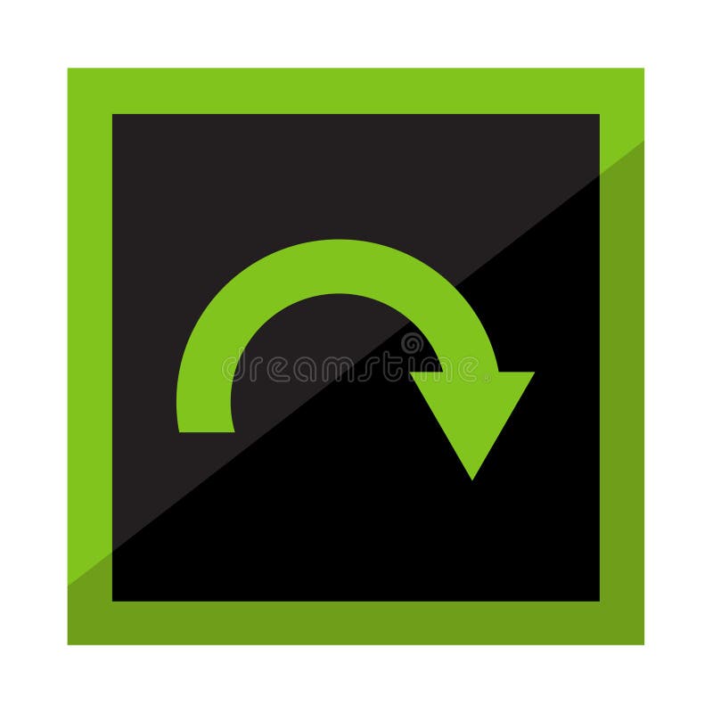 Rotating green arrow stock vector. Illustration of illustration - 15681238