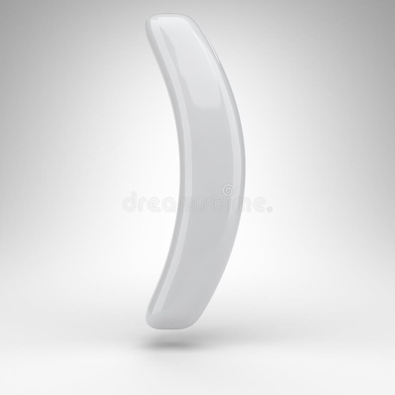 Right Round Bracket Symbol on White Background. White Plastic 3D Sign ...