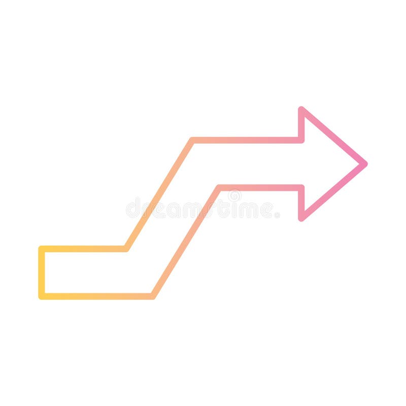 Up Arrow 2 Gradient Style Icon Stock Vector - Illustration of right ...