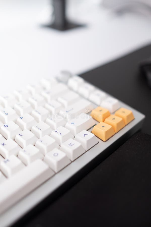 Right Side of a Custom Mechanical Computer Keyboard Stock Image - Image ...