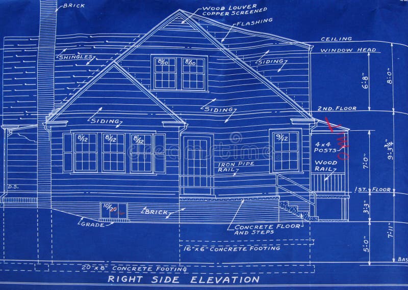Right side elevation stock image. Image of code, print - 836251