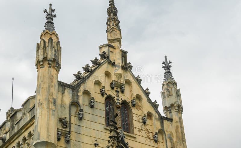 The Right Side of the Sturdza Castle in Miclauseni, Romania Stock Photo ...