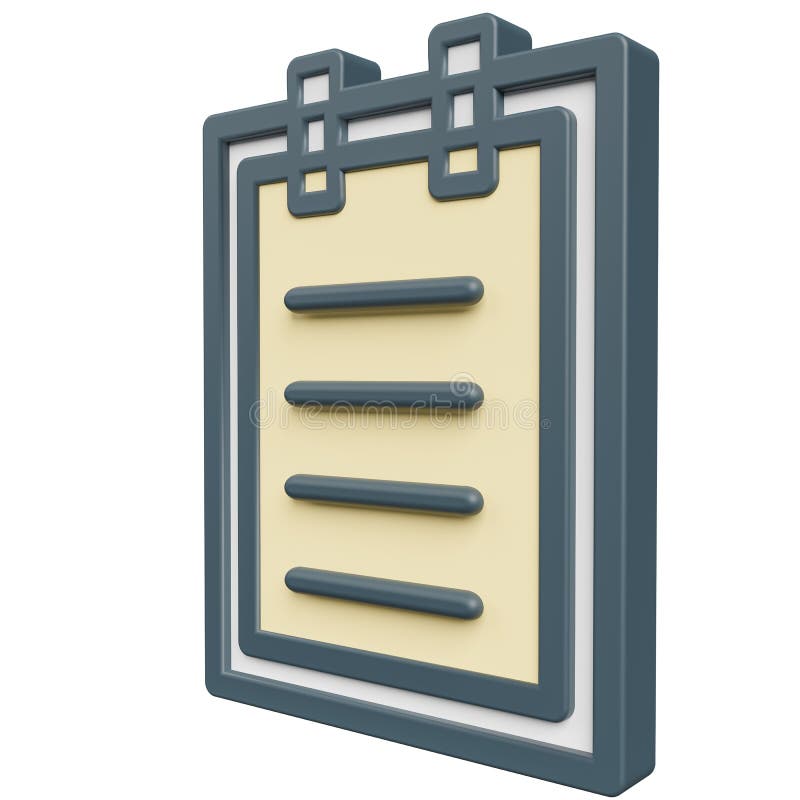 Right Side View Document 3d Icons Render Illustration Stock ...