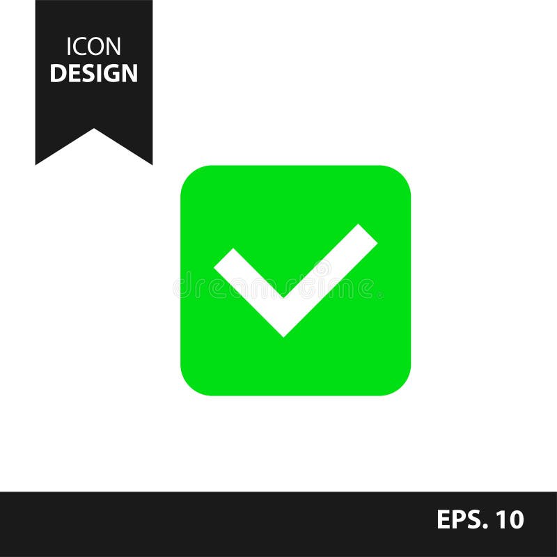 Right Sign Icon in Trendy Line Style Design. Vector Graphic ...