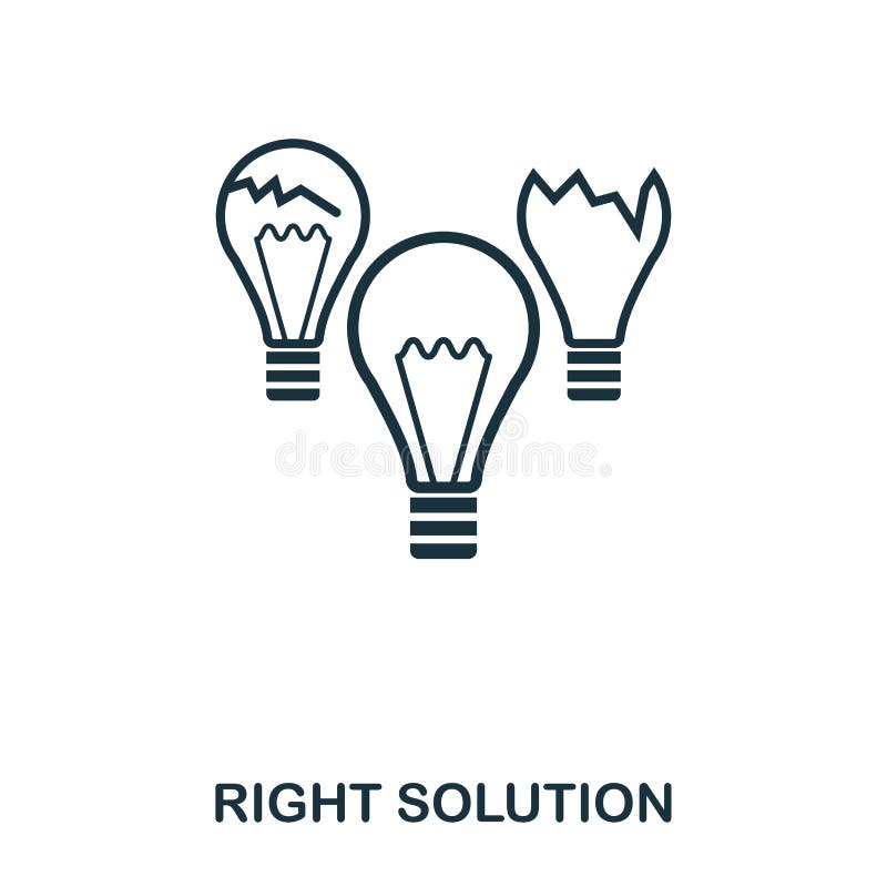 Right Solution Icon. Line Style Icon Design. UI. Illustration of Right ...