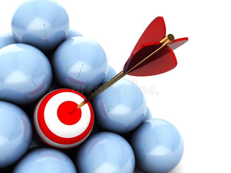 Hitting the Target - Marketing Pyramid Stock Illustration ...