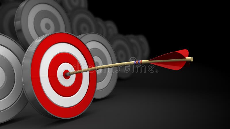 Right on Target stock vector. Illustration of resolutioncomp - 4022091