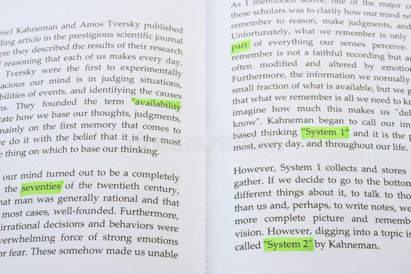 Right Technique To Use Highlighting Technique in a Book Stock Photo ...