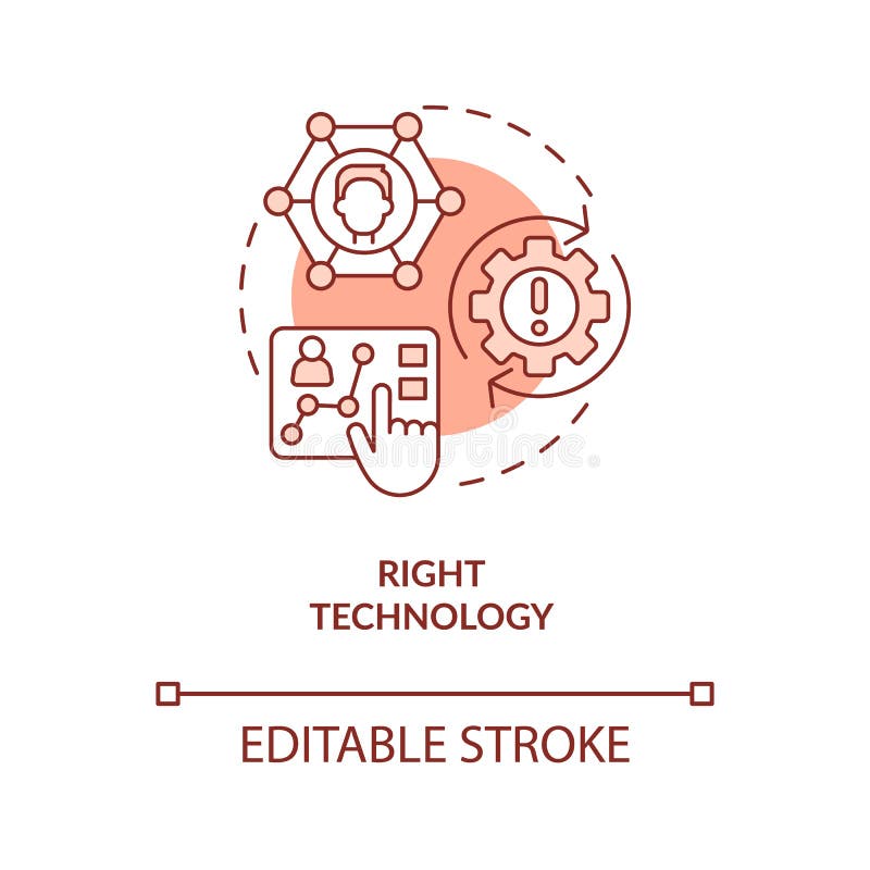 Right Technology Terracotta Concept Icon Stock Vector - Illustration of ...
