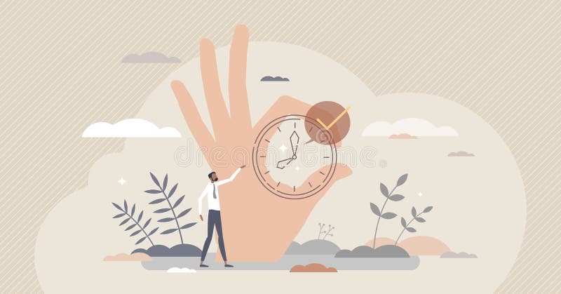 Right Timing with Accurate Time Planning Management Tiny Person Concept ...