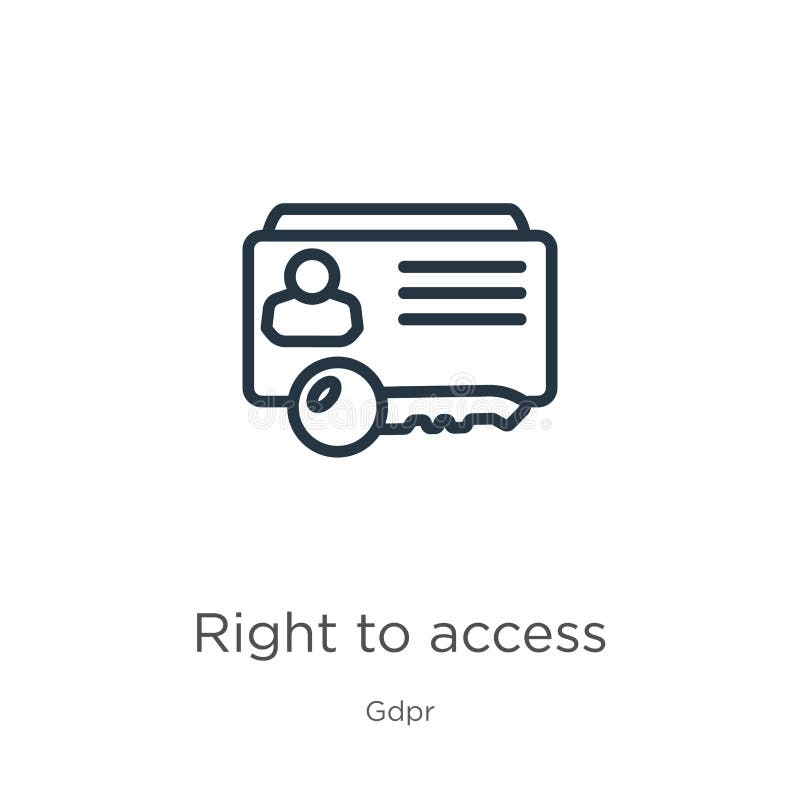 Right To Access Icon on White Background. Simple Element Illustration ...